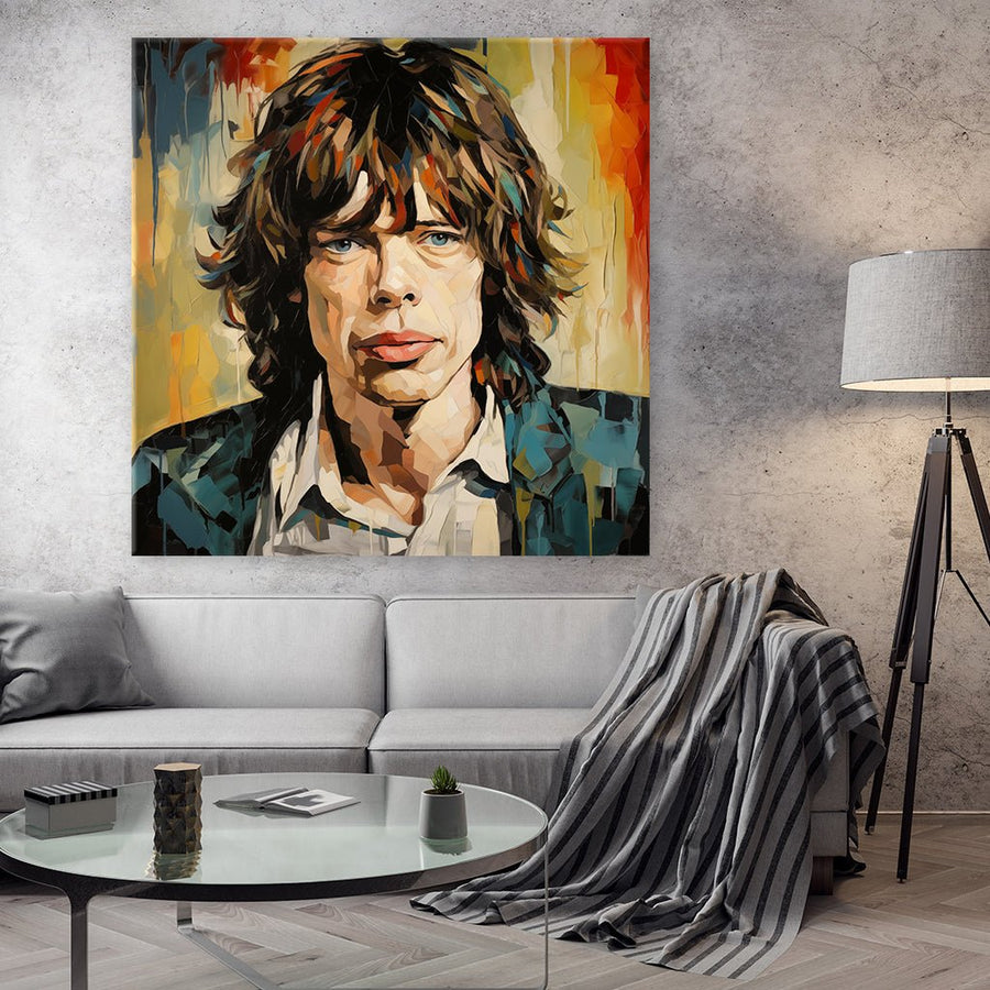 Mick Jagger - Pop Art Portrait by Frank Daske